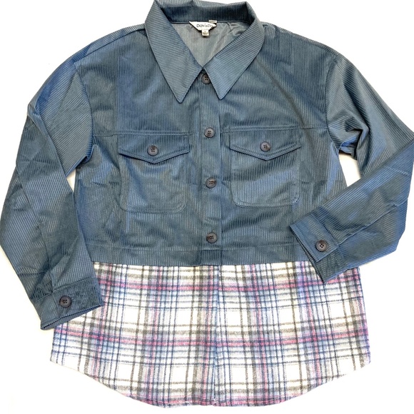 DAVI & DANI | Jackets & Coats | New Davi Dani Womens Corduroyplaid ...